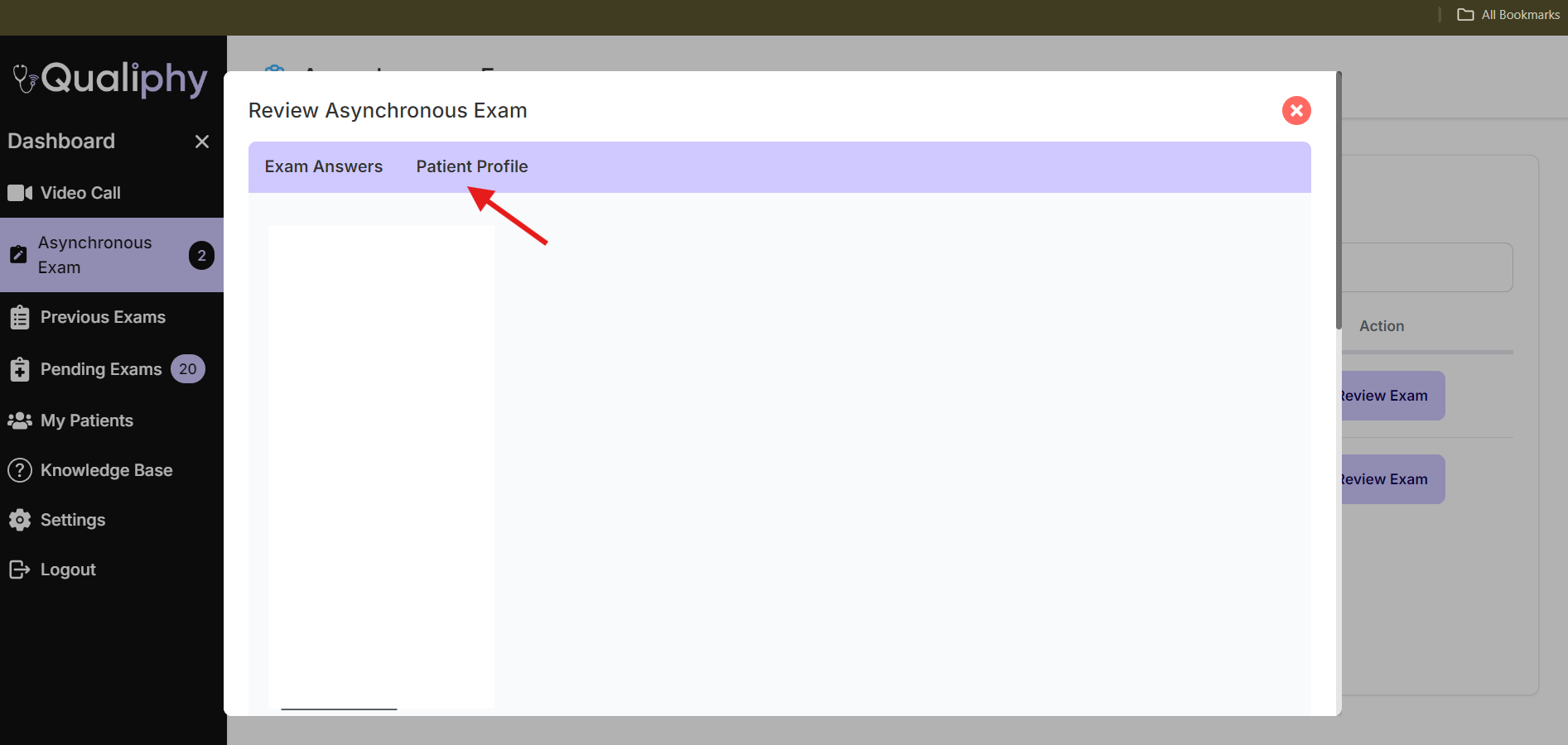 How Do I complete An A-Sync Exam In Qualiphy? – Provider's Knowledgebase